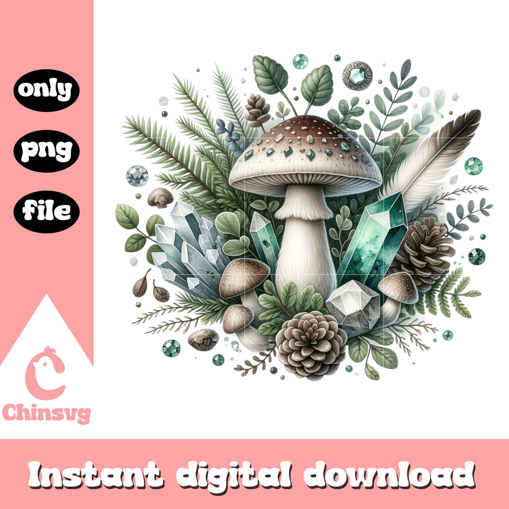 Brown mushroom clipart with emerald png, Brown mushroom png – Chinsvg