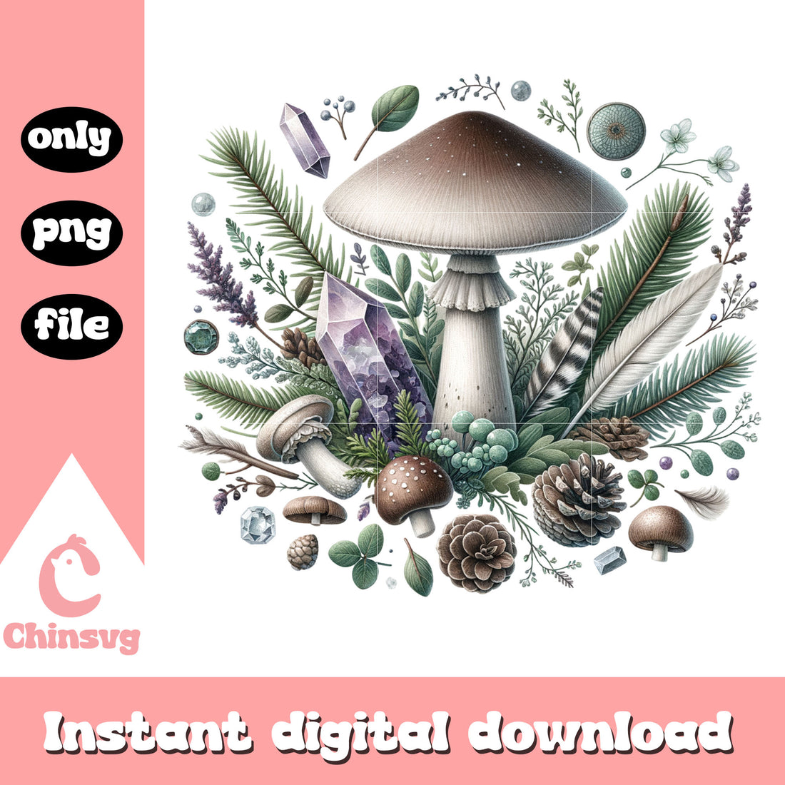 Brown mushroom design clipart png, brown mushroom png, trending png ...
