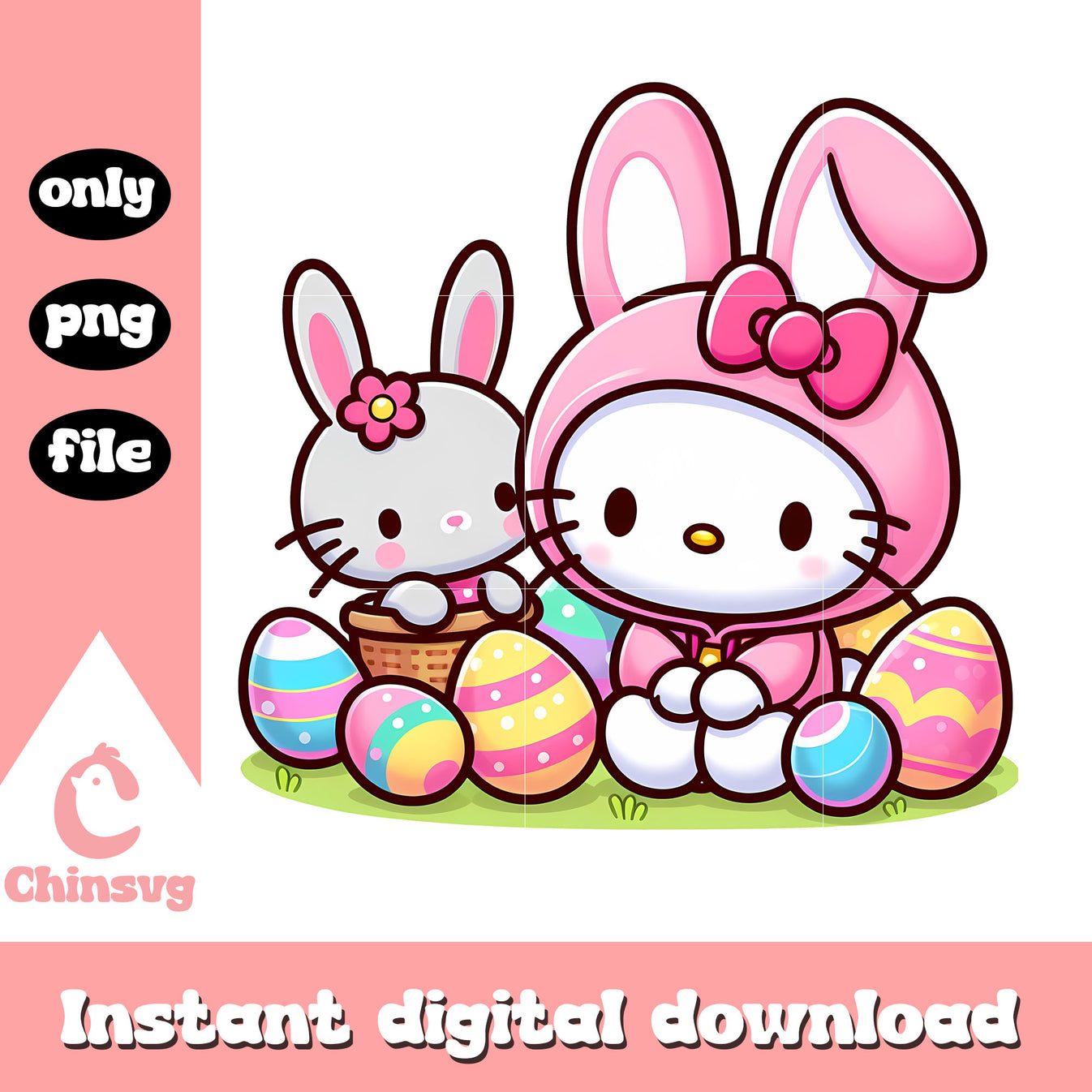 Bunny hello kitty easter day png, hello kitty costume png – Chinsvg