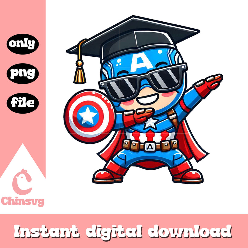 Captain american cool graduation design png, marvel superheroes png ...
