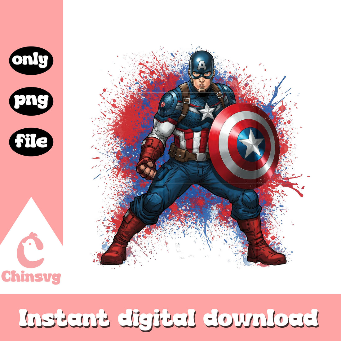 Captain america posing splatter effect png, captain america png – Chinsvg