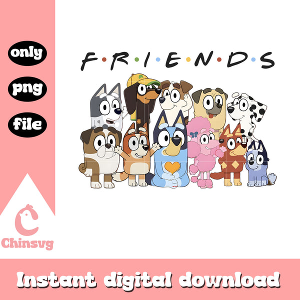 Cast of Bluey cartoon design png, friends png, bluey friends png – Chinsvg