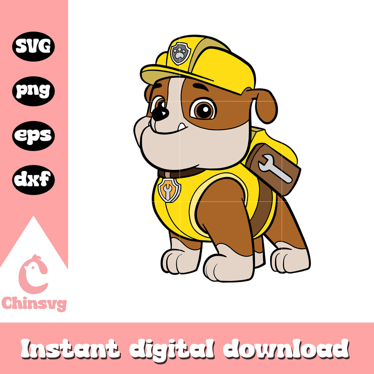 Cast of paw patrol rubble character svg, paw patrol cast svg – Chinsvg