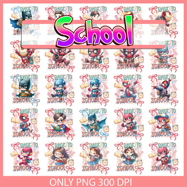 Characters back to school bundle png, back to school decor png – Chinsvg