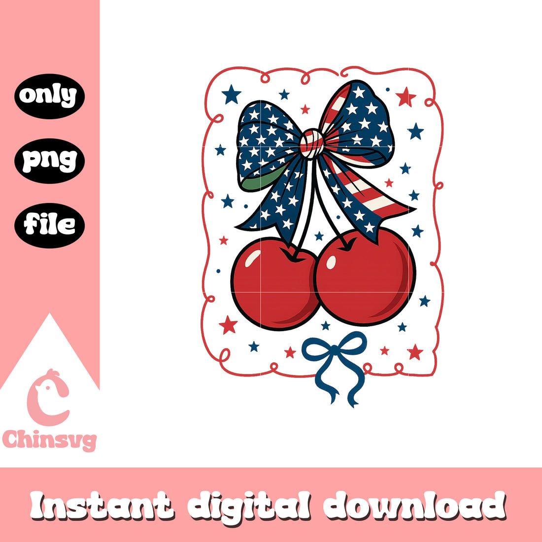 Cherry coquette america design png, freedom 4th of july png – Chinsvg