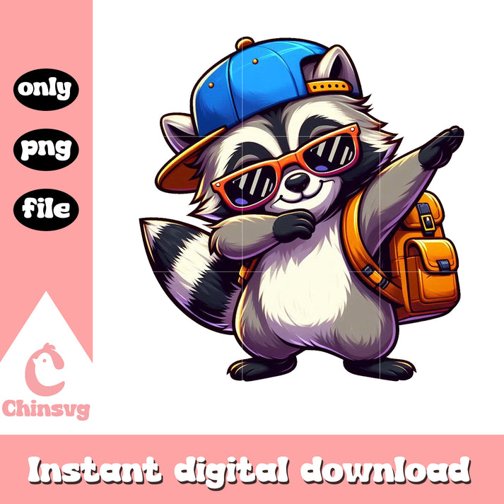 Chibi raccoon dabbing back to school png, raccoon cartoon png – Chinsvg