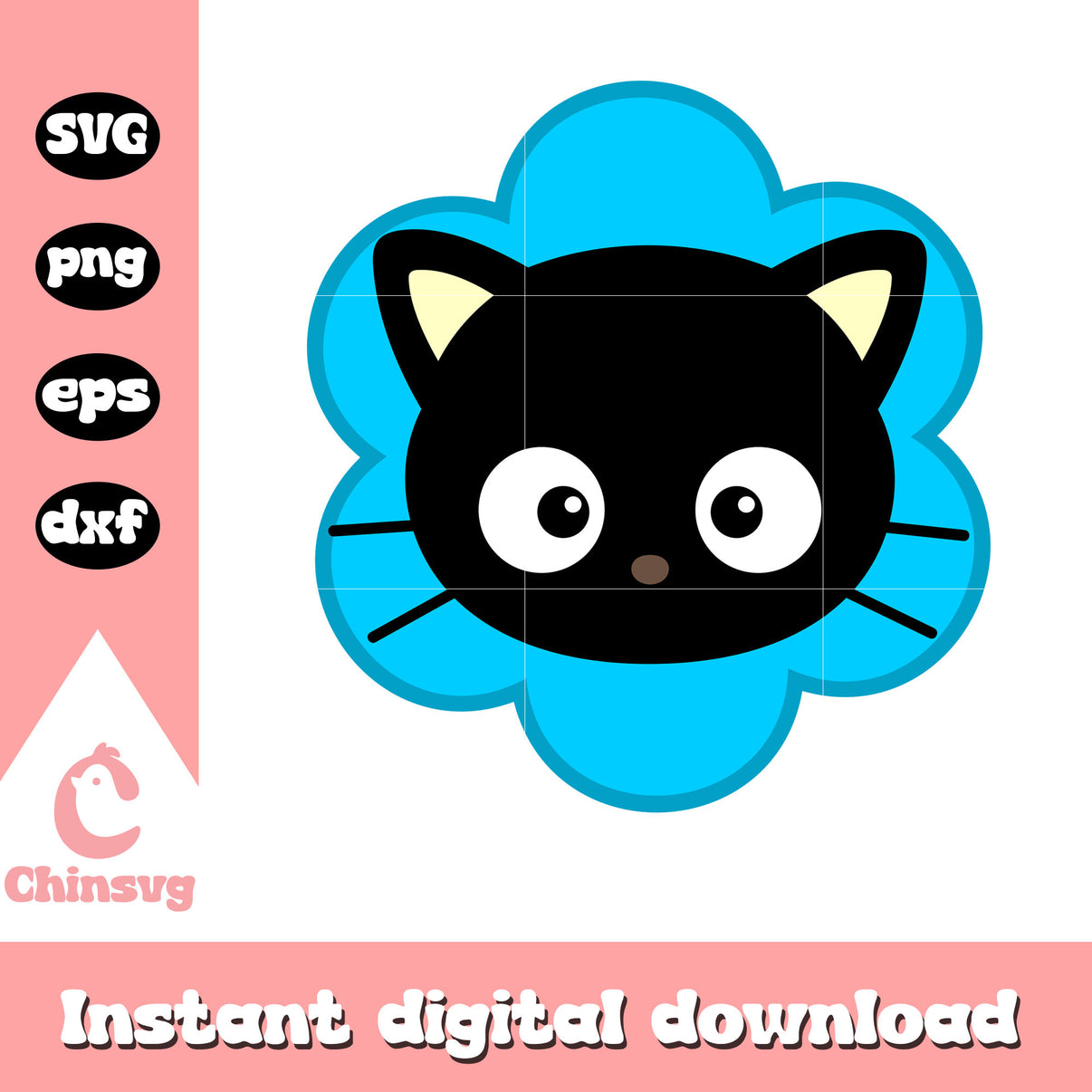 Chococat face flower svg, sanrio hello kitty svg, sanrio cartoon svg ...