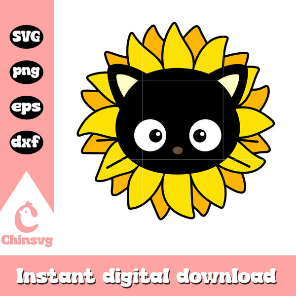 Chococat face sunflower svg, sanrio characters chococat svg – Chinsvg