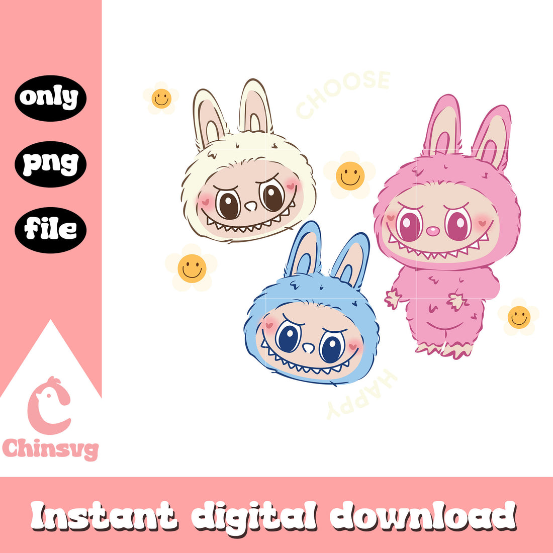 Choose happy labubu cute doll design png, cute labubu png – Chinsvg