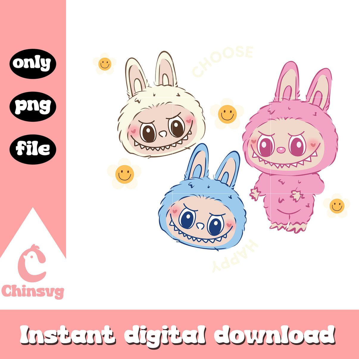 Choose happy labubu cute doll design png, cute labubu png – Chinsvg