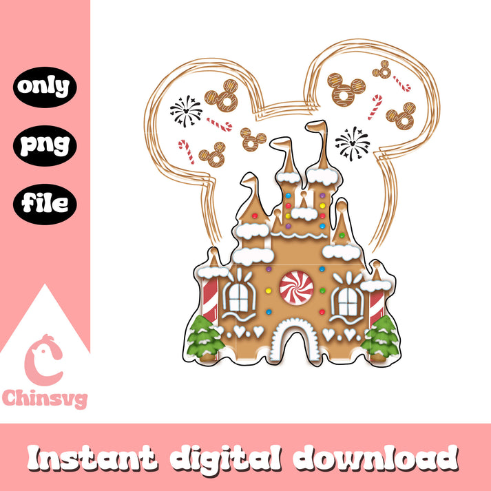 Christmas castle mickey head png, gingerbread cake png – Chinsvg