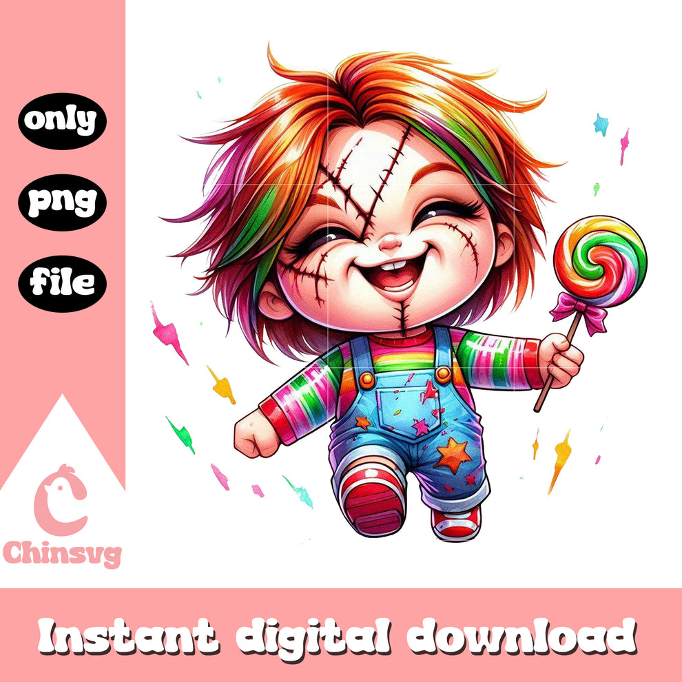 Chucky cute chibi design png, child's play horror movie png – Chinsvg