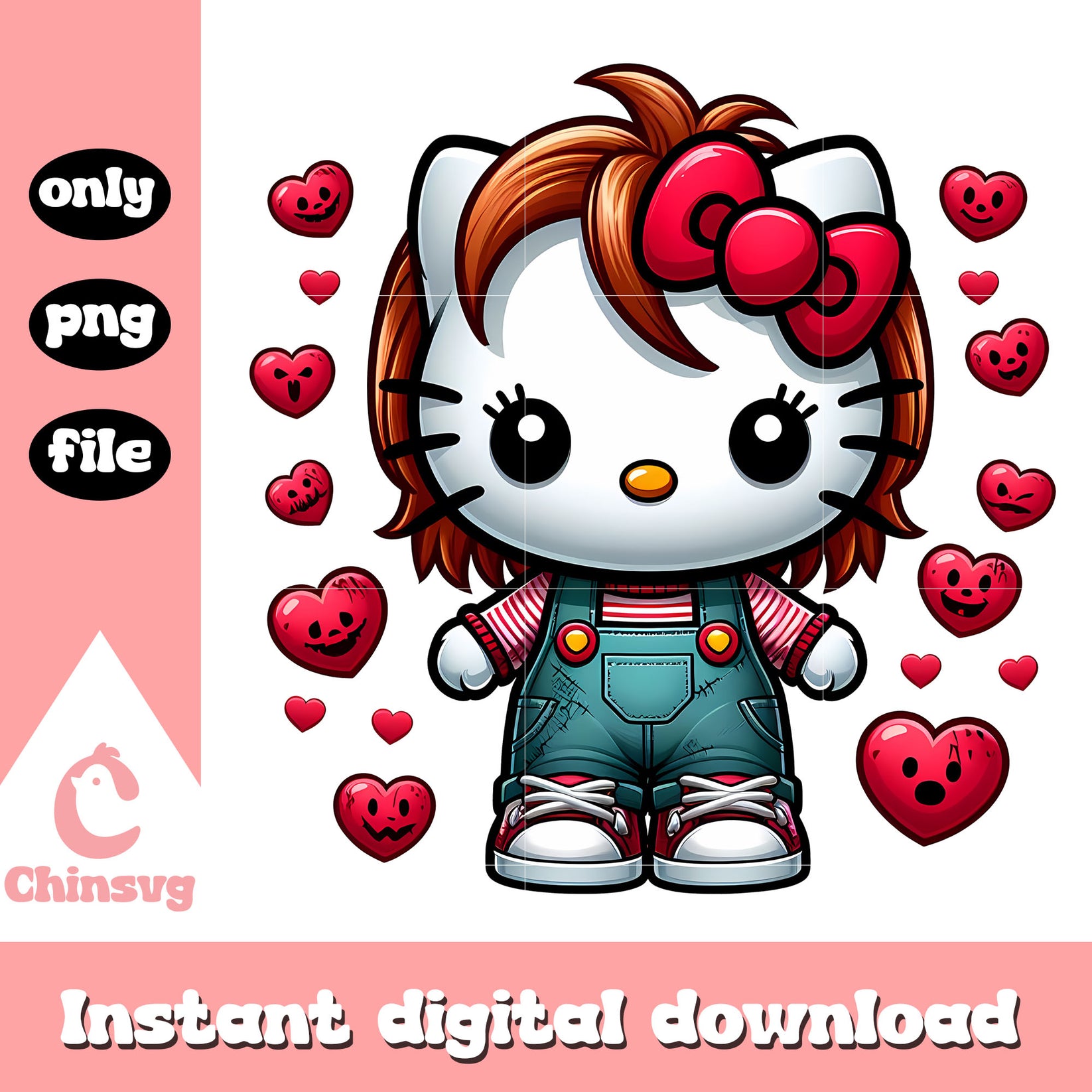 Chucky hello kitty costume png, horror characters png – Chinsvg
