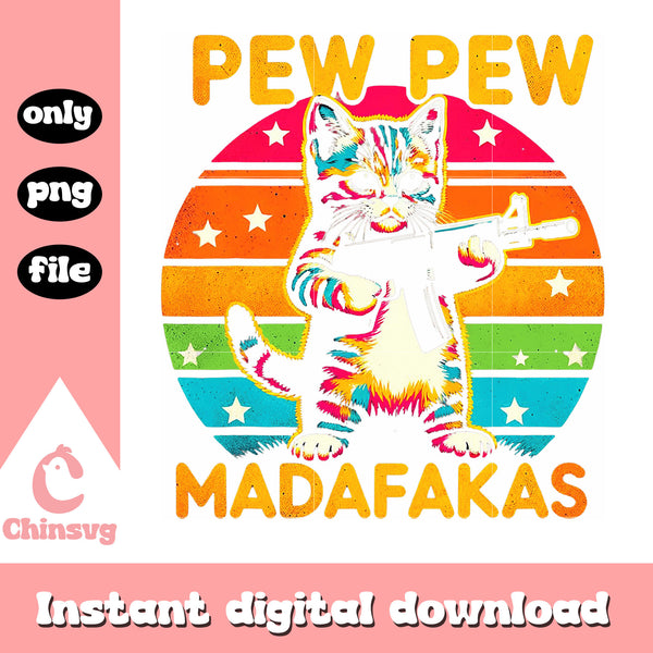 Colorful cat pew pew madafakas design png, cute cats drawing png – Chinsvg