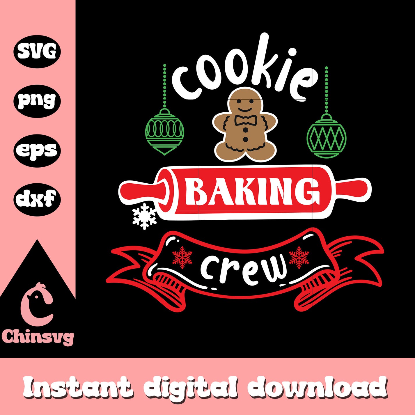 Cookie baking crew gingerbread svg, gingerbread svg, Cookie svg – Chinsvg