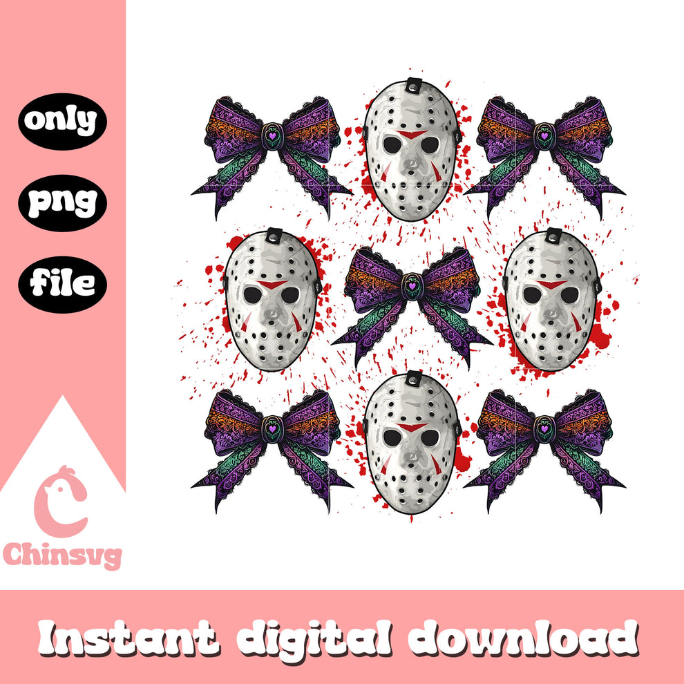 Coquette bow jason voorhees halloween png, jason voorhees png – Chinsvg