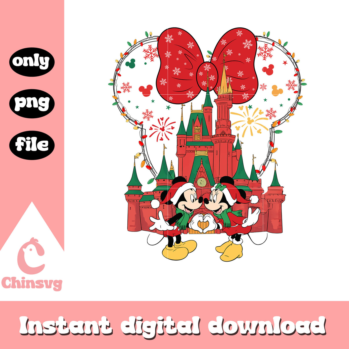 Couple mickey designs castle png, disney christmas png – Chinsvg