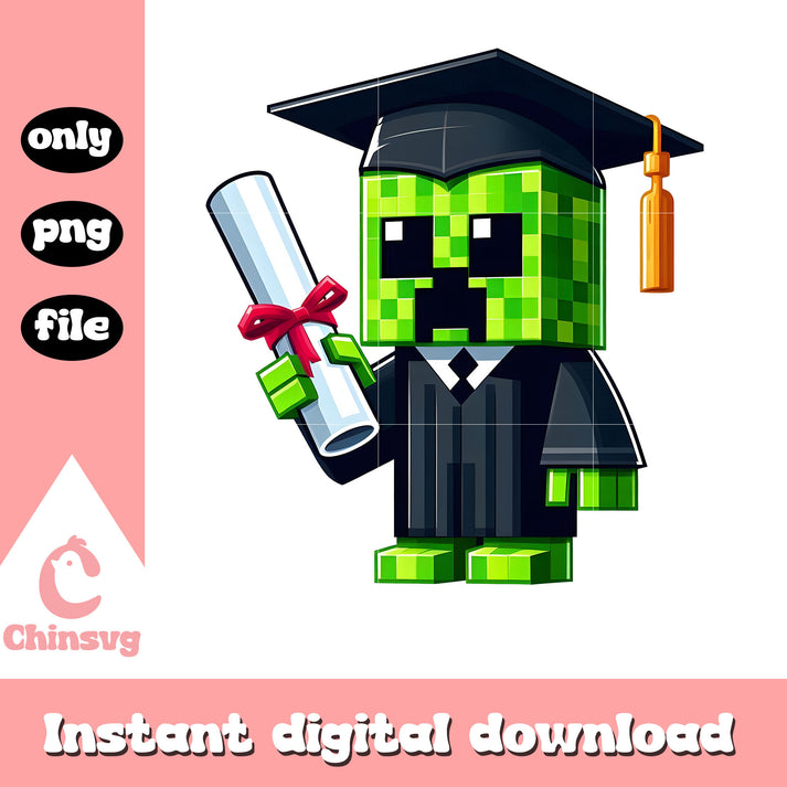 Creeper minecraft design graduation png, creeper minecraft png – Chinsvg