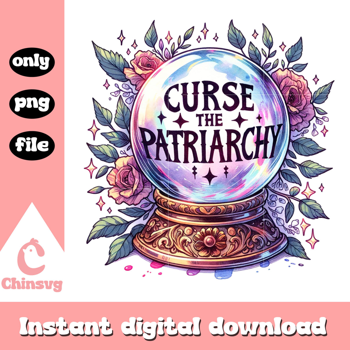 Curse the patriarchy color design png, snow globe png – Chinsvg