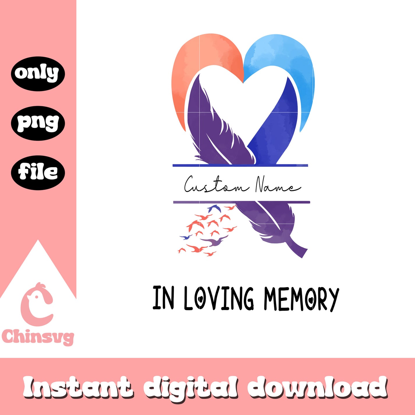 Custom name I loving memory png, logo design png, love png – Chinsvg