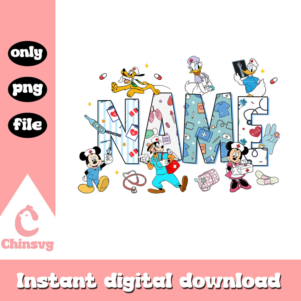 Custom nurse disney mickey and friends png, disney mickey mouse png ...