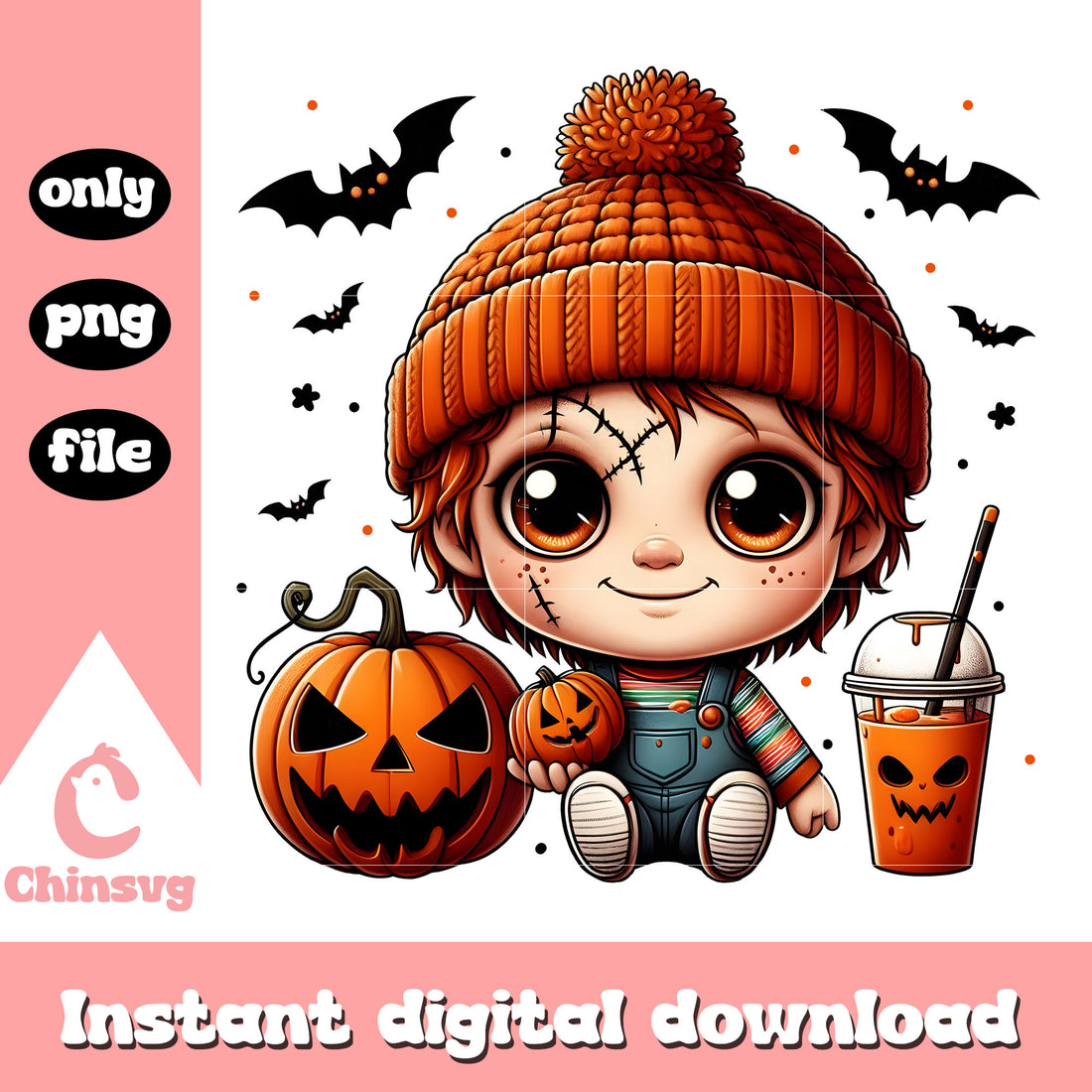 Cute chucky pumpkin it fall png, Cute chucky chibi pumpkin png – Chinsvg