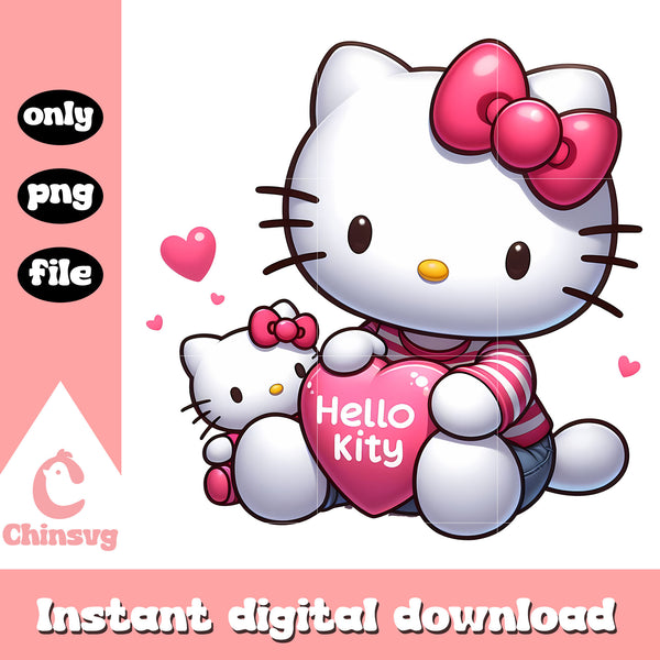 Cute kitty cat heart shape png, hello kitty png, valentine png – Chinsvg