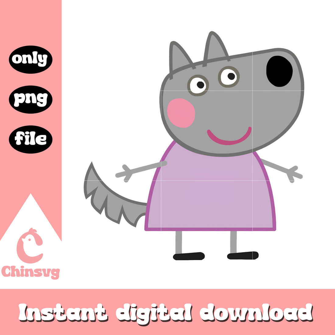 Cute wendy wolf character design png, wendy wolf peppa pig png – Chinsvg