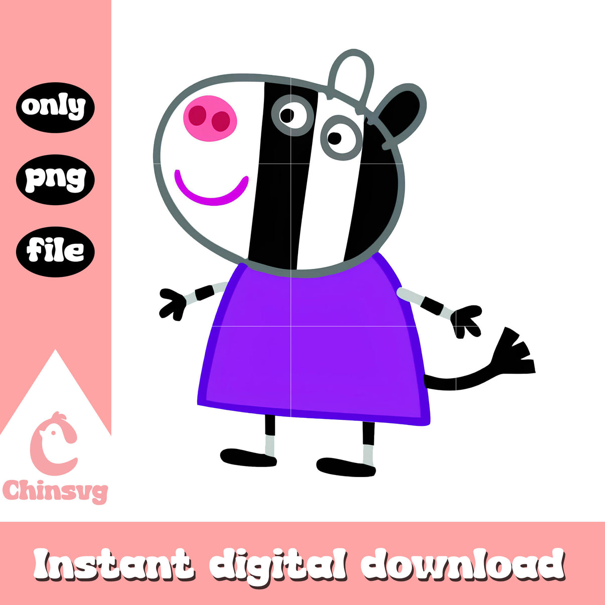 Cute zoe zebra character design png, zoe zebra peppa pig png – Chinsvg