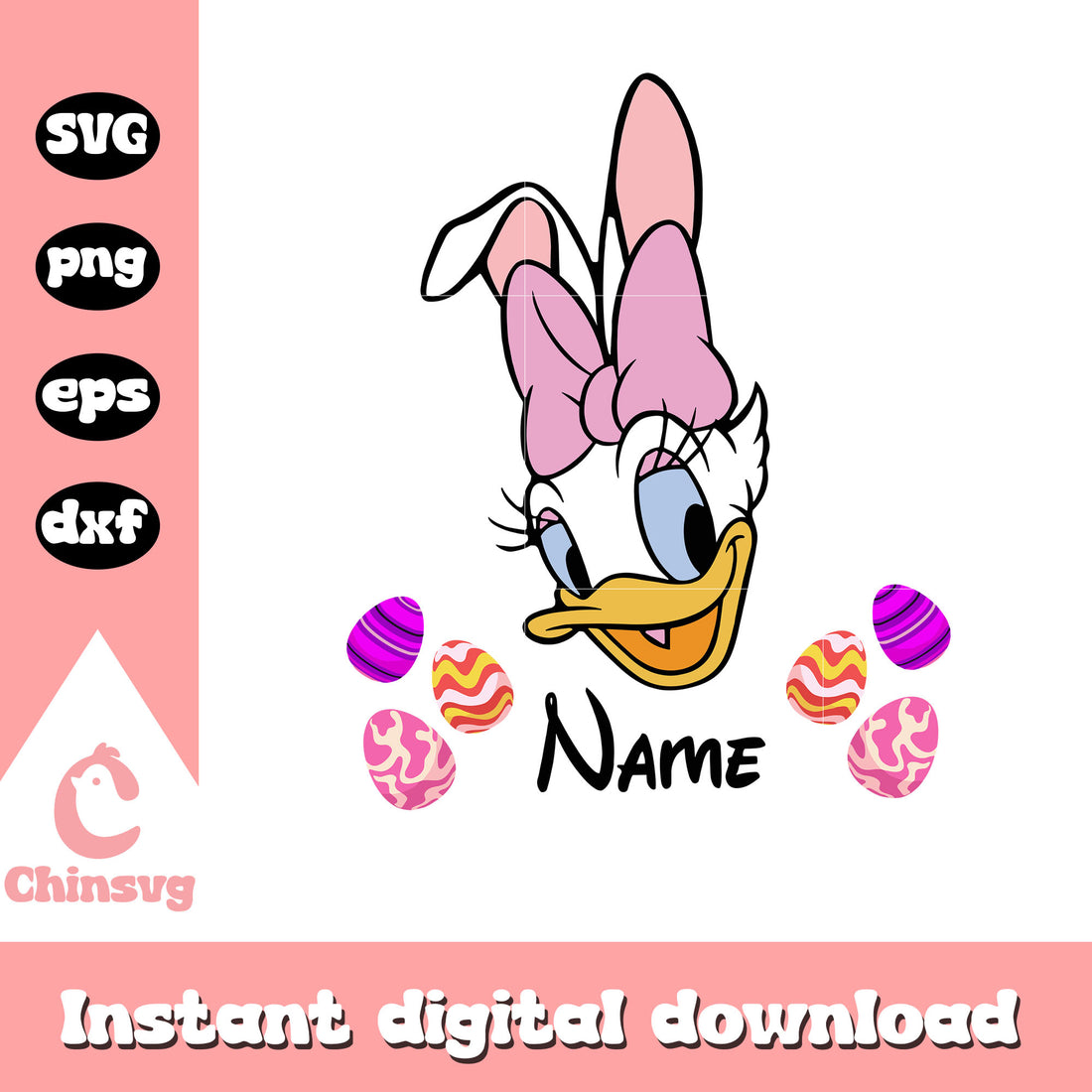 Daisy duck bunny name svg, daisy duck svg, disney character svg – Chinsvg