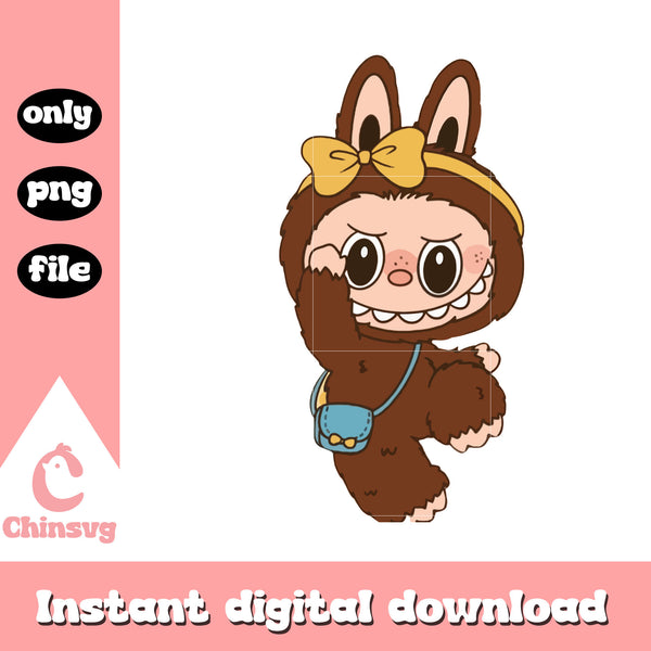 Dancing brown labubu cute doll design png, labubu doll png – Chinsvg