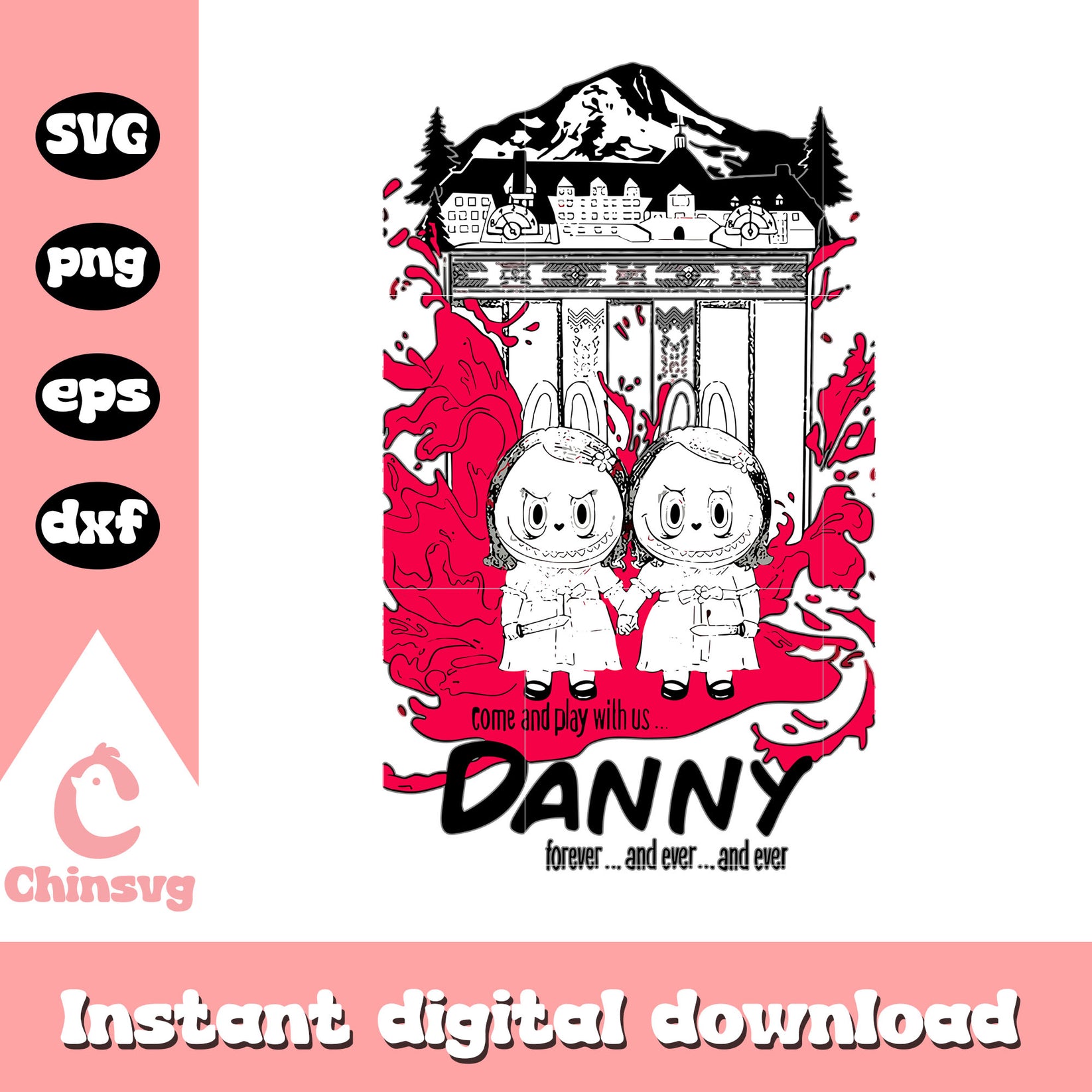 Danny labubu drawing design svg, danny character svg – Chinsvg