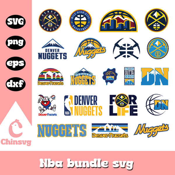 Denver nuggets logo design bundle svg, denver nuggets svg – Chinsvg