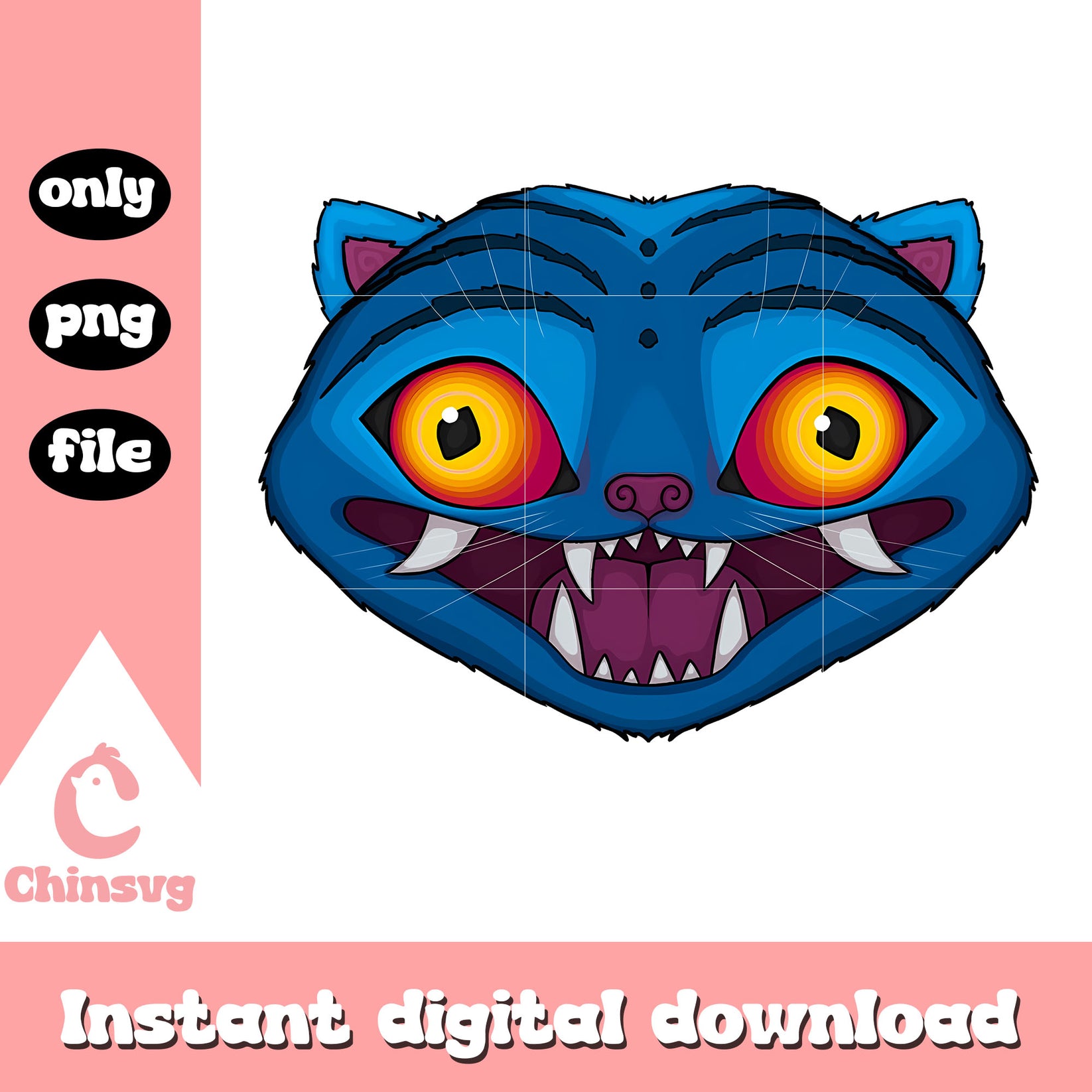 Derpy tiger face huntrix design png, derpy demon hunters png – Chinsvg
