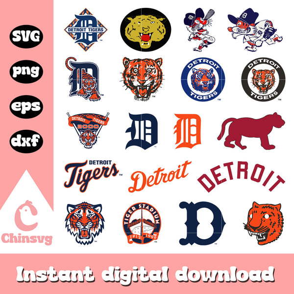 Detroit tigers logo design bundle svg, detroit tigers svg – Chinsvg