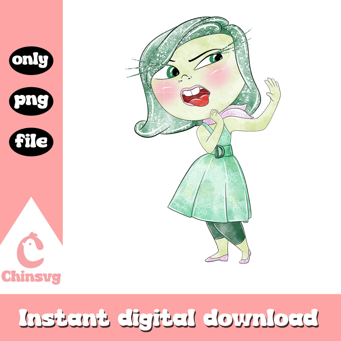 Disgust beauty inside out design png, disgust inside out 2 png – Chinsvg