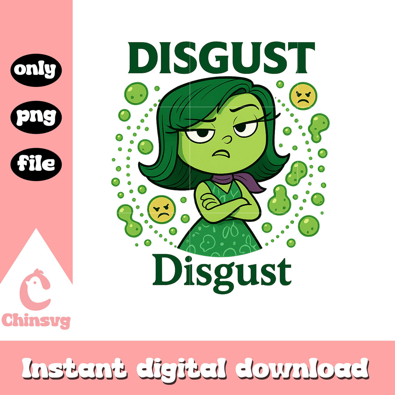 Disgust character inside out design png, disgust inside out png – Chinsvg