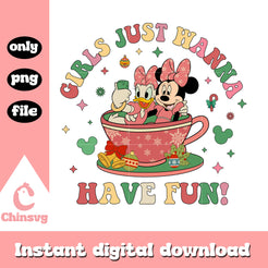 Disney girls just wanna have fun png, christmas quote png – Chinsvg