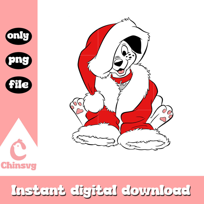 Disney dalmatians santa claus design png, 101 dalmatians christmas png ...