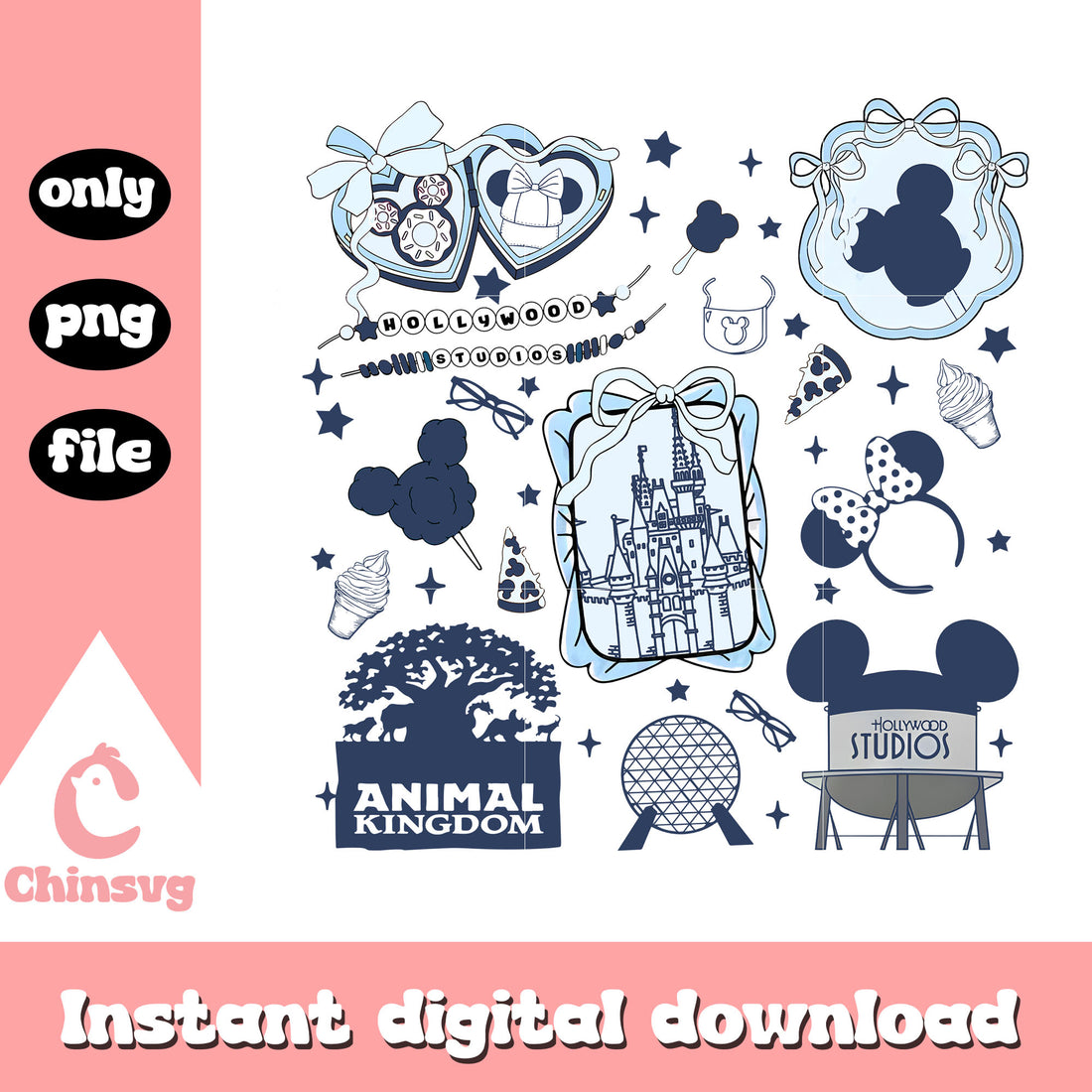 Disneyland coquette mirror png, Coquette disneyland pattern png – Chinsvg