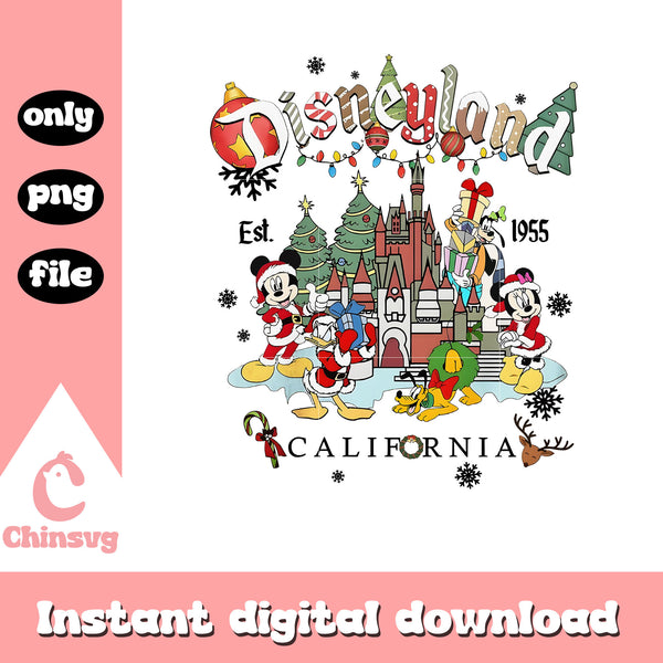 Disneyland est 1955 christmas png, mickey and friends christmas png ...