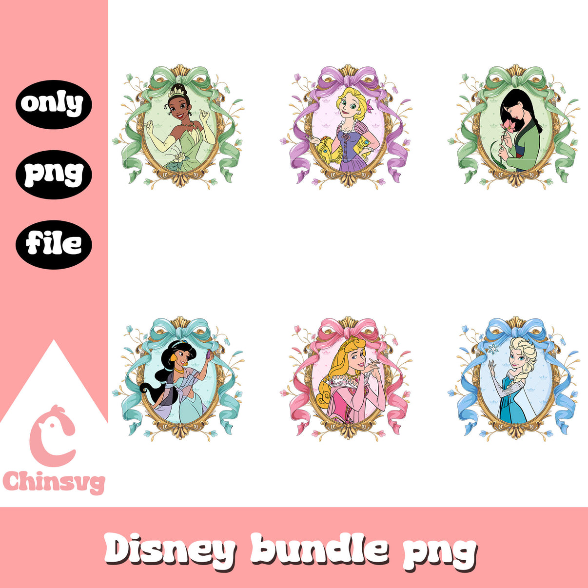 Disney mirror princess bundle png, disney princess png, mirror png ...