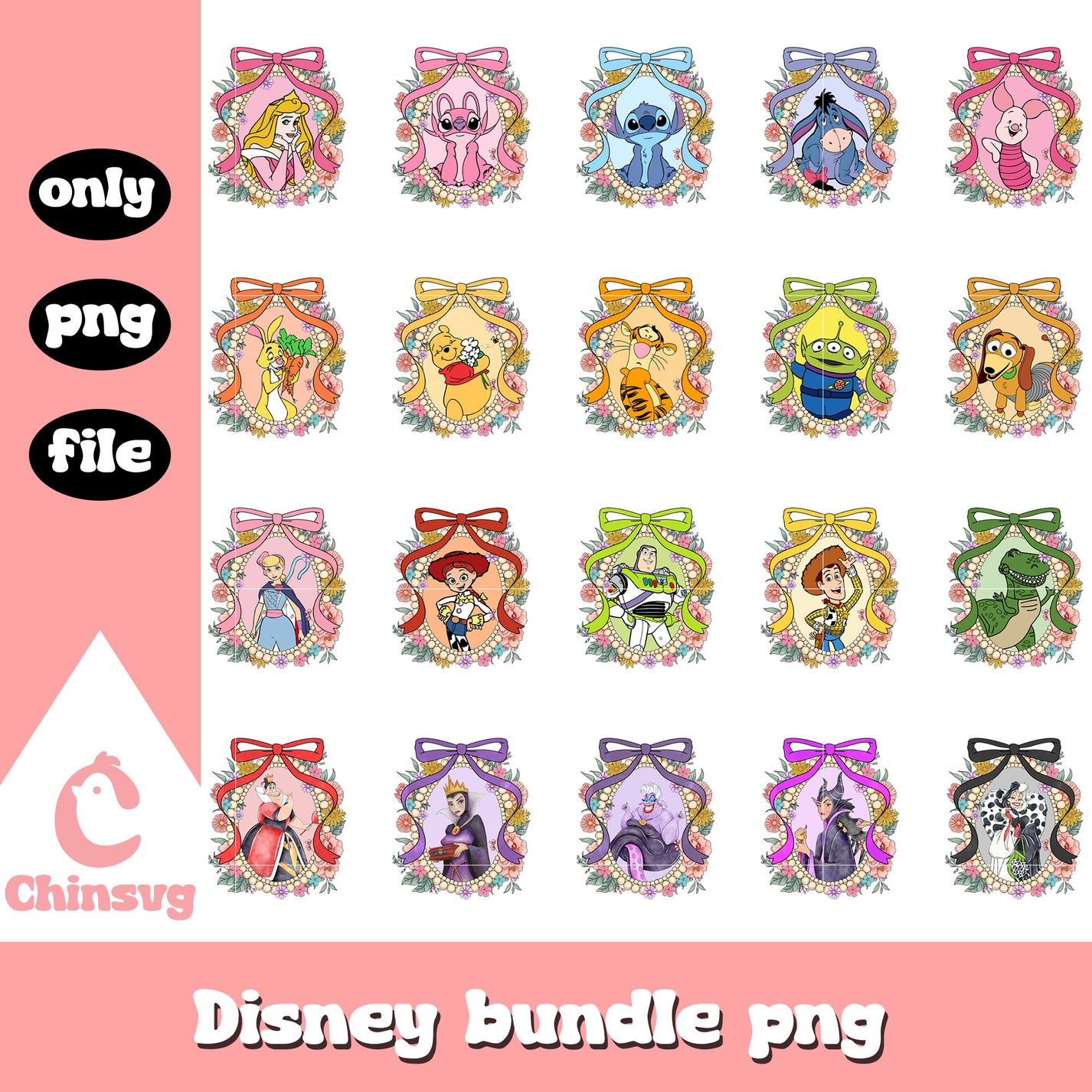 Disney movies characters bundle png, disney png, cartoon png – Chinsvg