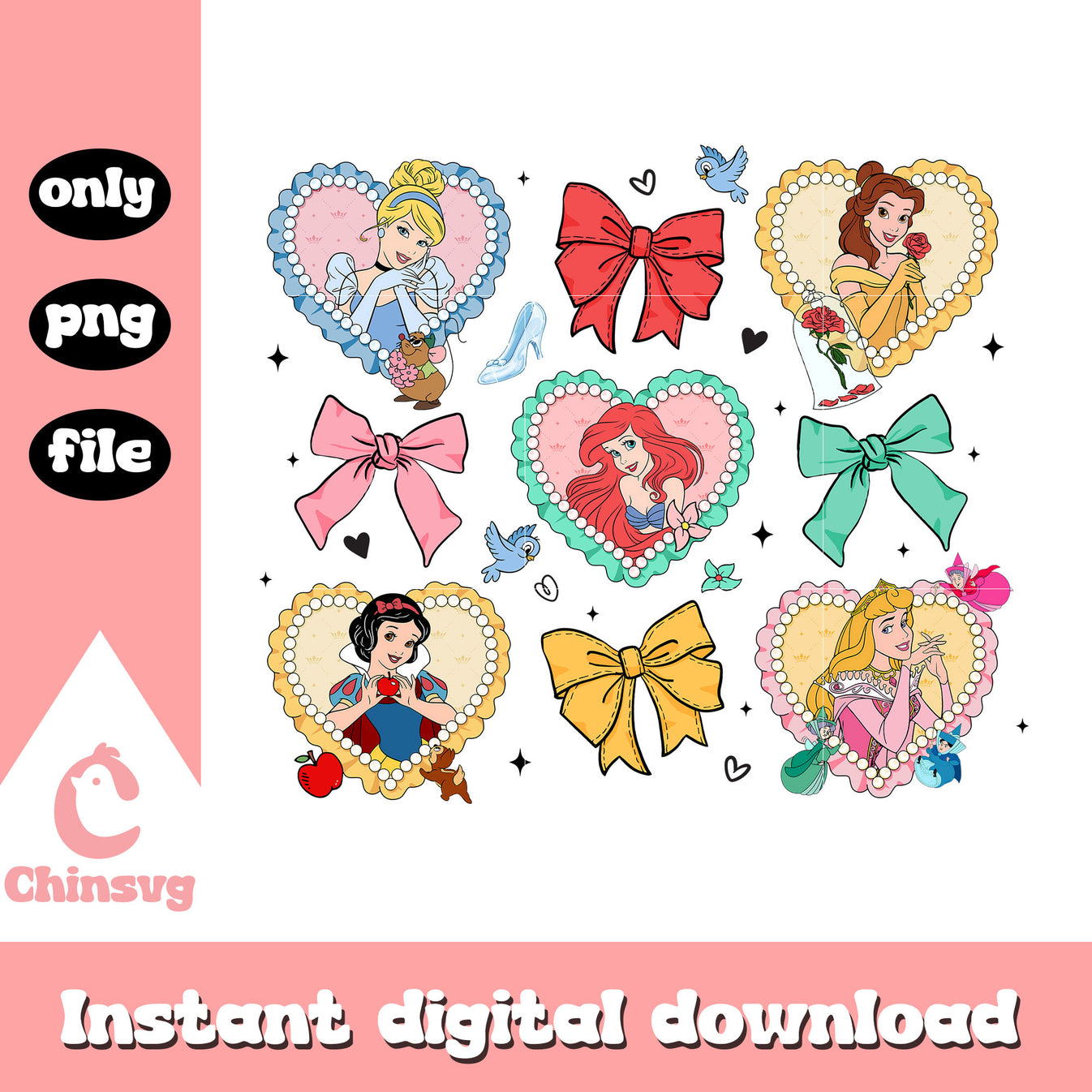 Disney princess characters heart mirror png, disney princess png – Chinsvg