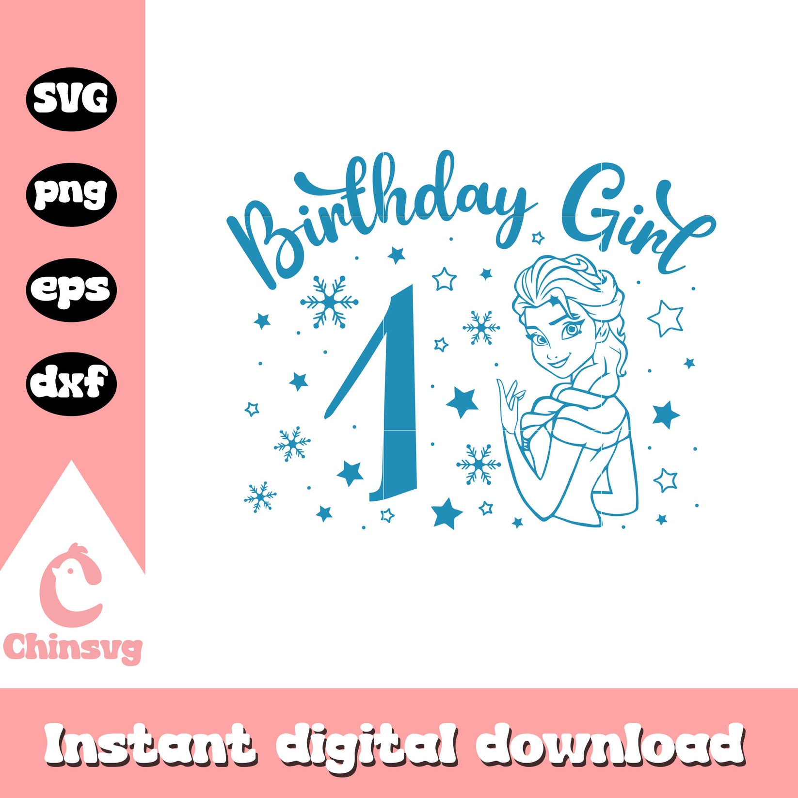 Disney princess elsa 1st birthday girl svg, disney princess svg – Chinsvg