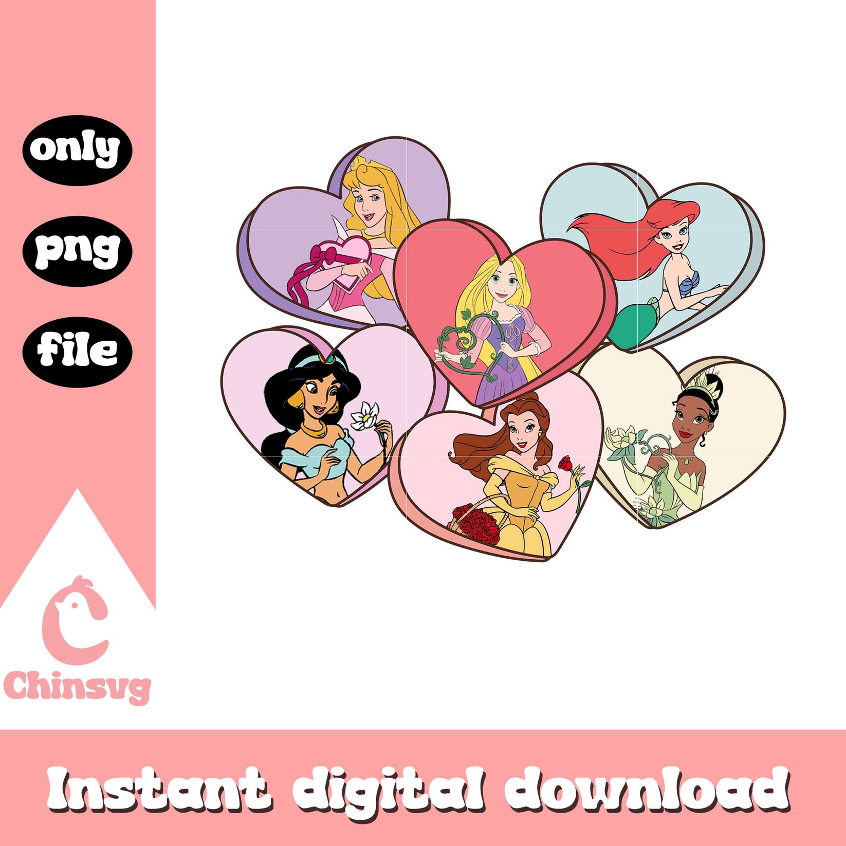 Disney princess heart shape png, princess png, valentine png – Chinsvg