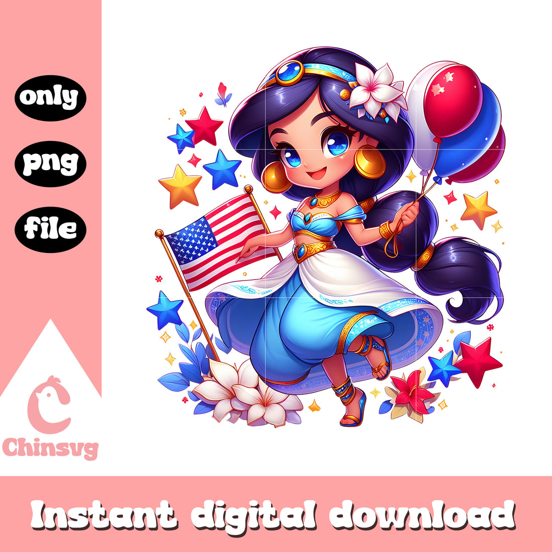 Disney princess jasmine 4th of july png, jasmine independence day png ...