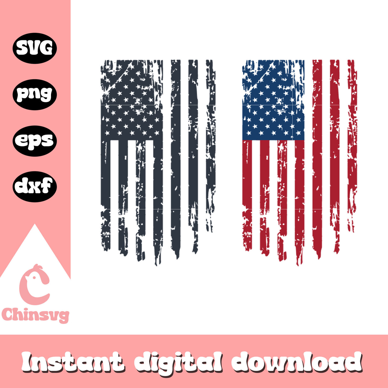 Distressed American Flag Background svg, American Flag svg – Chinsvg