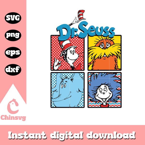 Dr seuss casts photograph svg, dr seuss cast svg, photopraph svg – Chinsvg