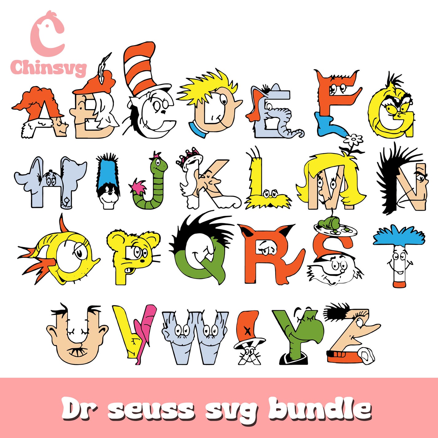 Dr seuss font design bundle svg, dr seuss fonts svg, dr seuss svg – Chinsvg
